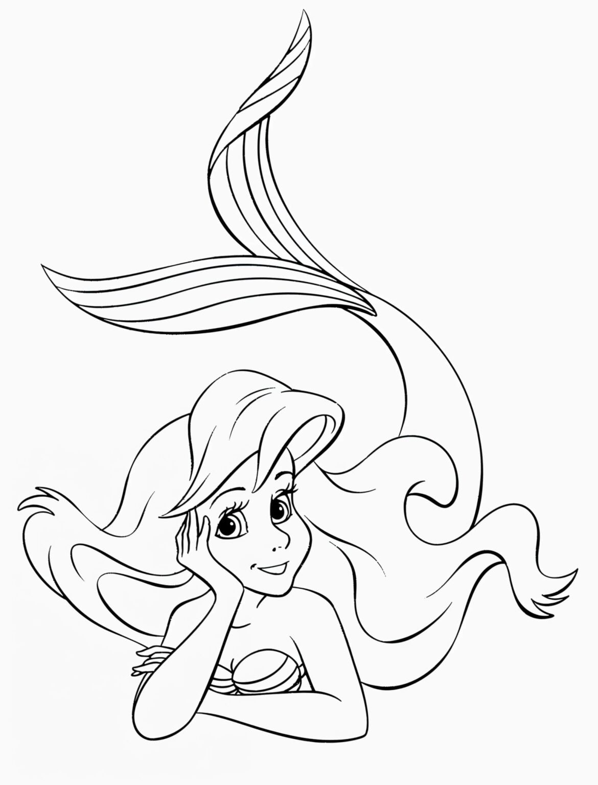 Desenhos da Ariel para imprimir e colorir - Mr Desenho