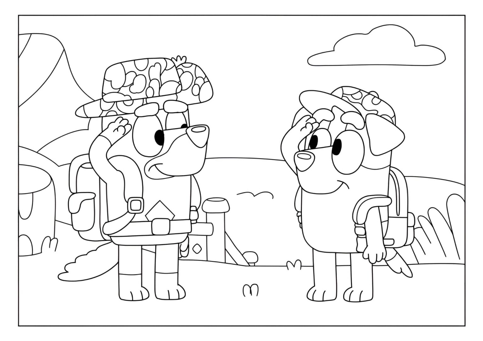 Desenhos da Bluey para colorir e imprimir - Mr Desenho