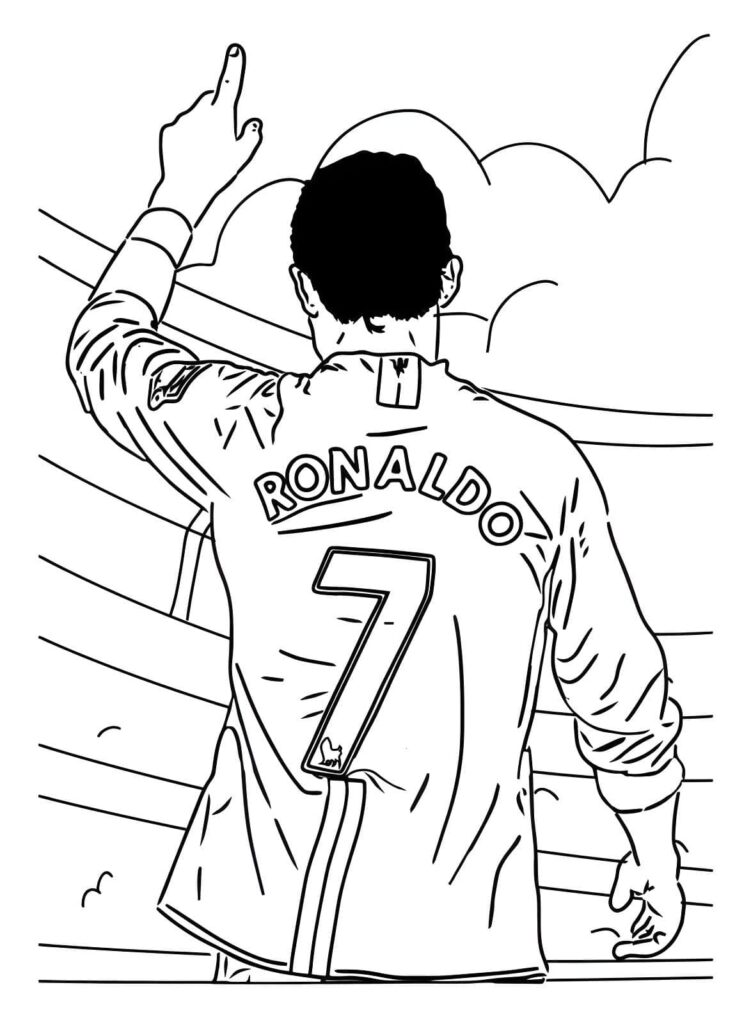 Desenho do Cristiano Ronaldo manchester united para imprimir - Mr Desenho