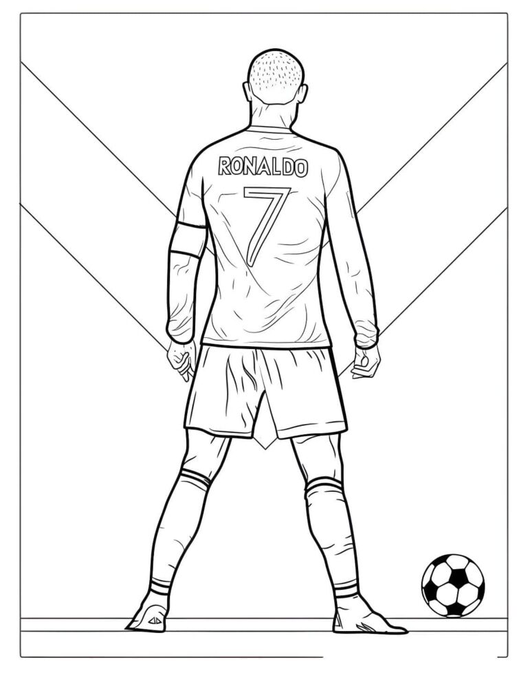 Desenhos do Cristiano Ronaldo para imprimir e colorir - Mr Desenho