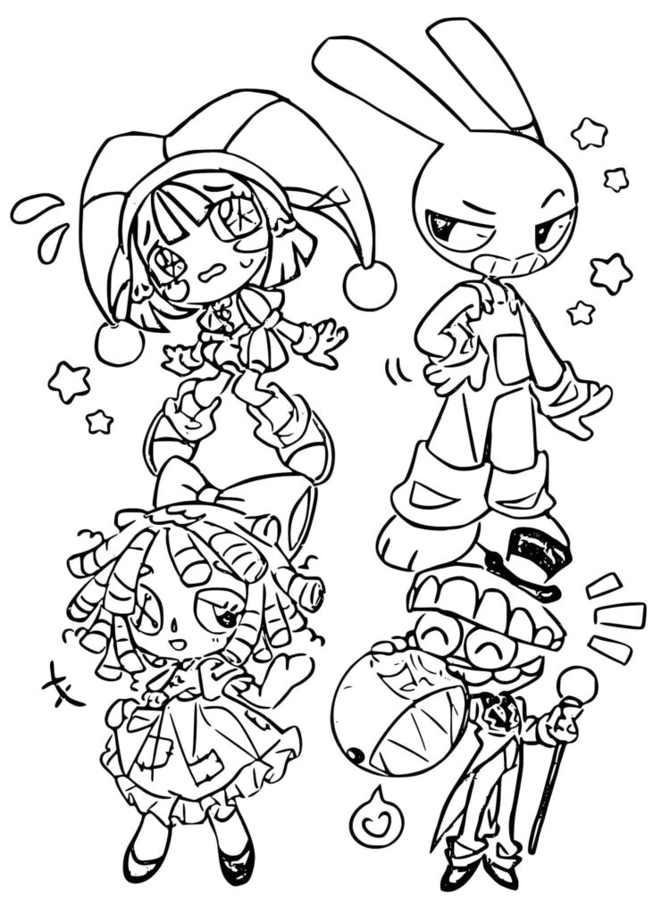 Desenho do Jax de O Incrível Circo Digital para colorir - Mr Desenho