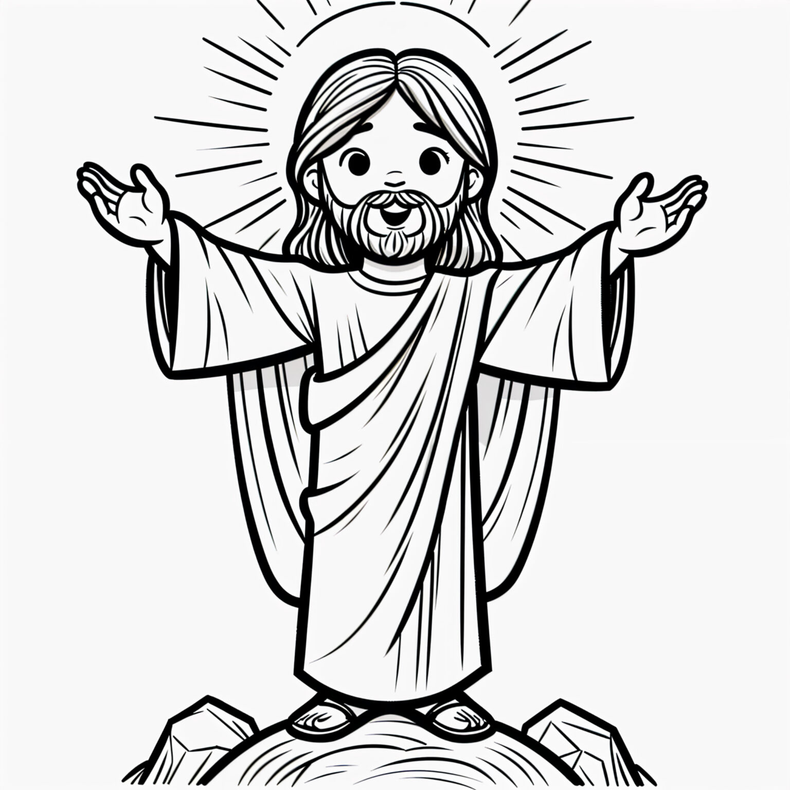 Imagem do jesus ressuscitado para colorir - Mr Desenho