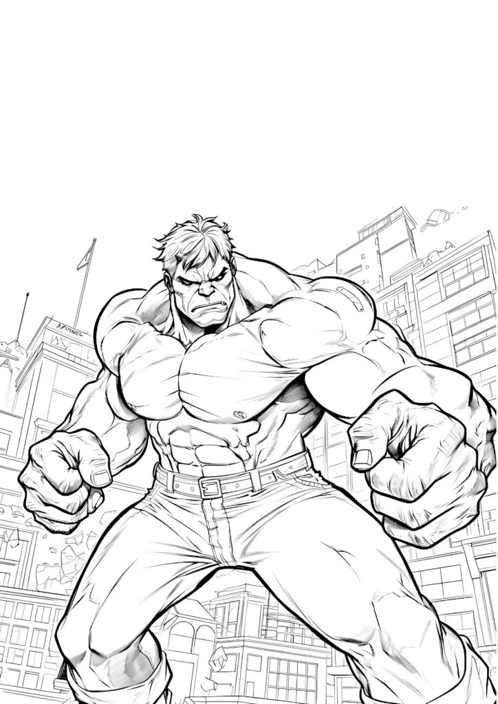 Desenhos de Hulk para imprimir e colorir - Mr Desenho