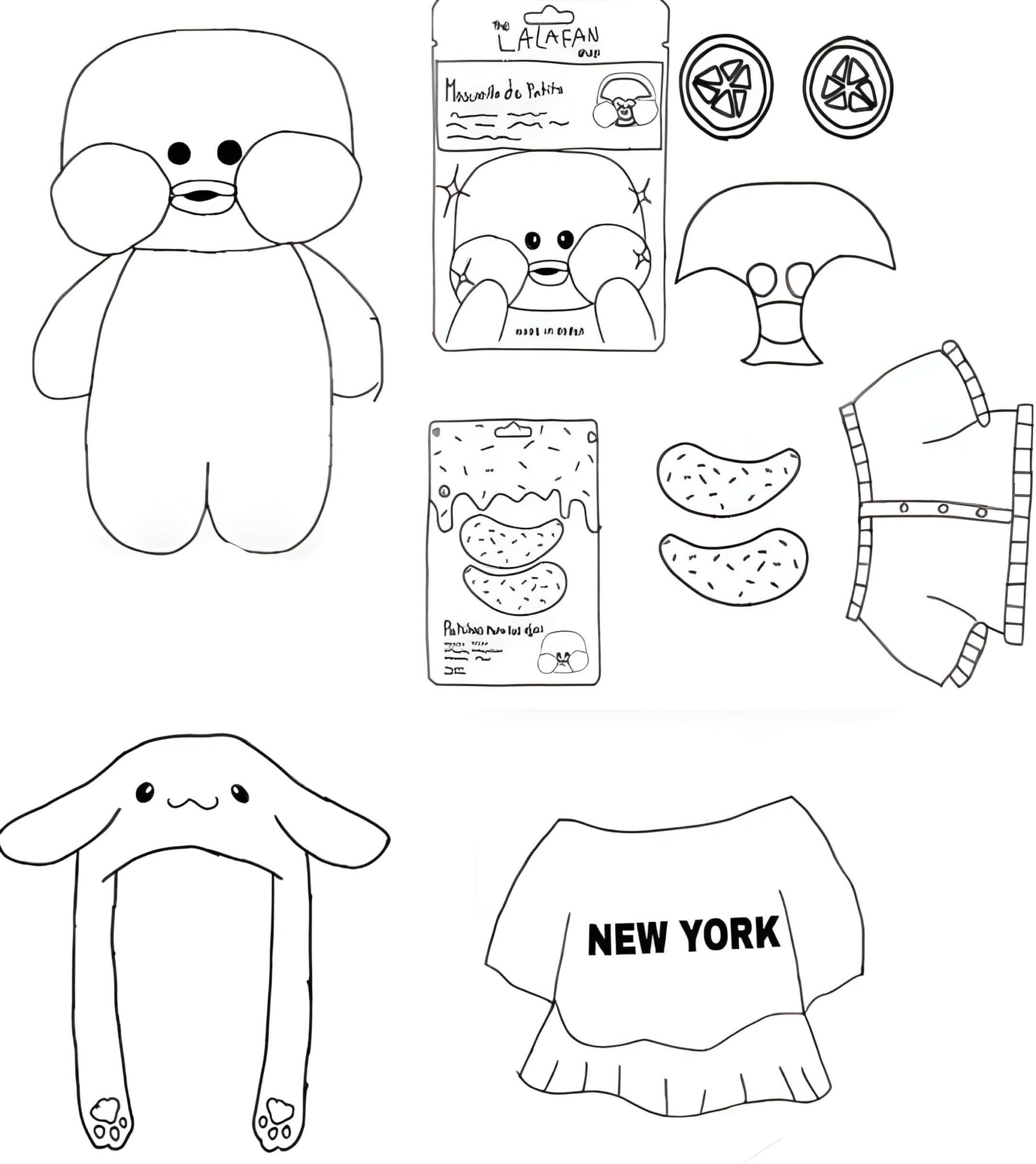 Desenho de Paper Duck cute para imprimir - Mr Desenho