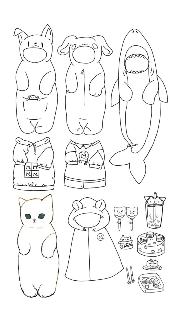 Desenho de roupas de Paper Duck para imprimir - Mr Desenho